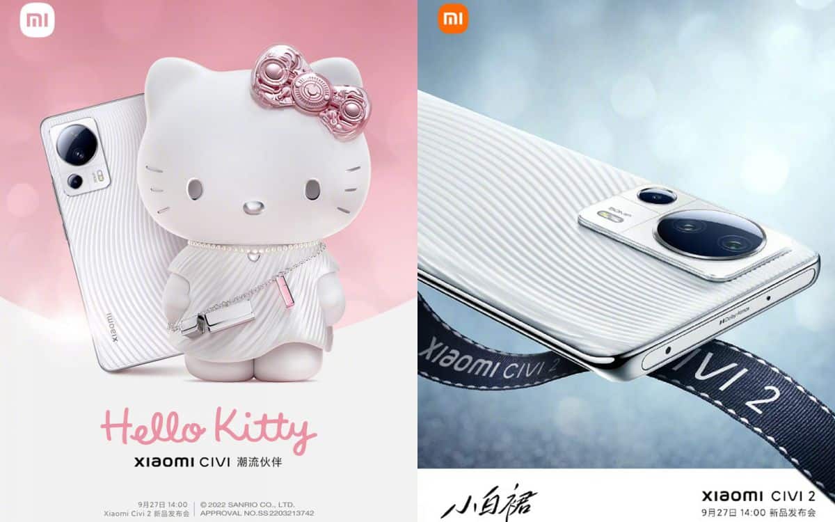 確認聯動 Hello Kitty！9／27 發佈 Xiaomi Civi 2 廠方先曝機身外觀 - MobileMagazine