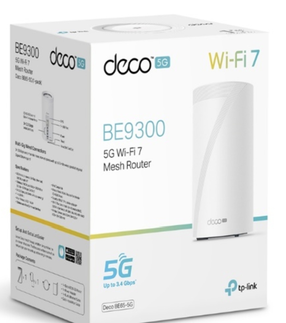全球首款5G sim三頻Wi-Fi 7 Mesh Router，Deco BE65-5G 開價$3499! - MobileMagazine